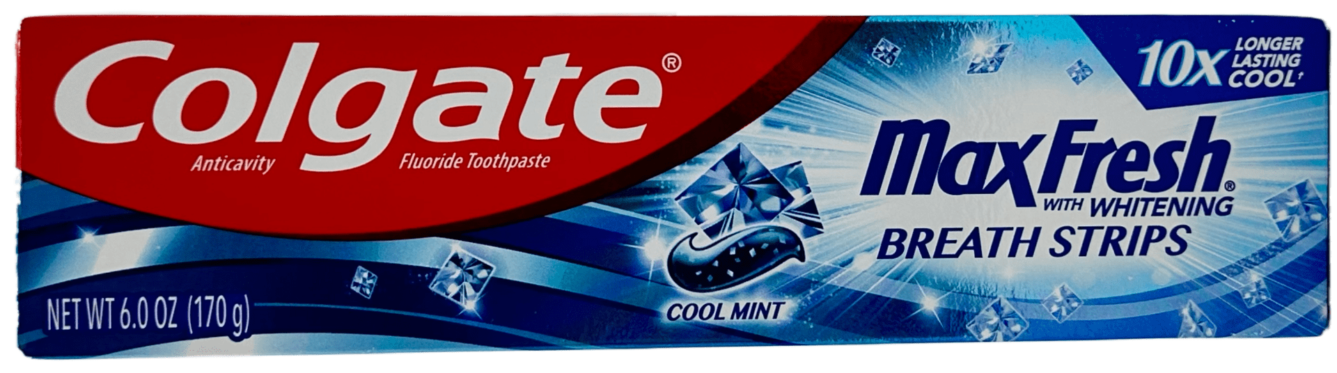 Colgate Max Fresh Toothpaste with whitening Breath Strips - Cool Mint ...